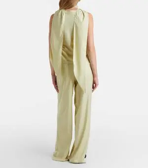 AYA MUSE Olena Pleated Wide-leg Trousers - Green