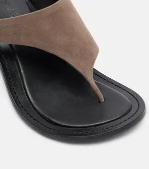 A.emery Hardie Suede Thong Sandals - Brown