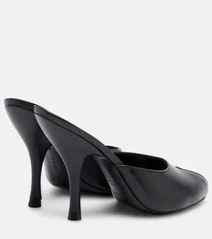 JUDE Date Leather Mules - Black