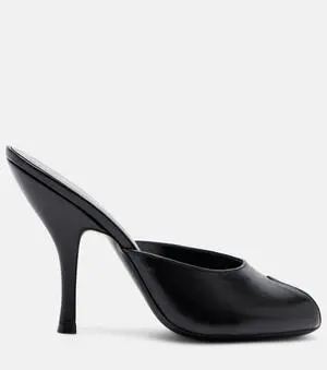JUDE Date Leather Mules - Black