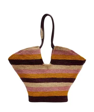 Zimmermann Golden Time Large Raffia Tote Bag - Multicoloured