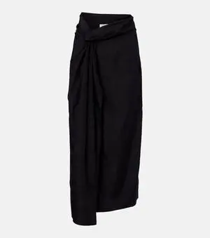 RÓHE Gathered Midi Skirt
