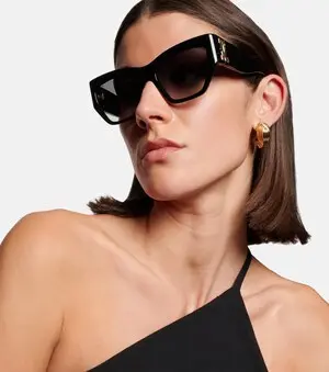 Cartier Signature C Cat-eye Sunglasses - Black