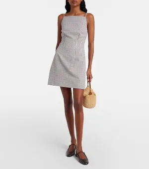 Veronica Beard Gingham Cotton Seersucker Minidress - Multicoloured
