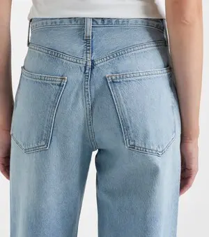 AGOLDE Cinched Hem Straight Jeans - Blue