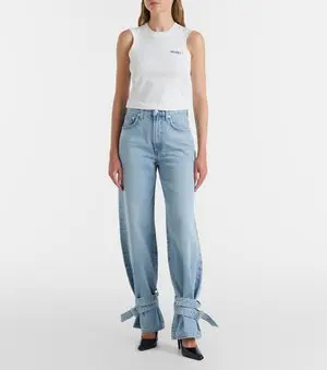 AGOLDE Cinched Hem Straight Jeans - Blue
