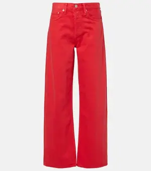 AGOLDE Arc Wide-leg Jeans - Red