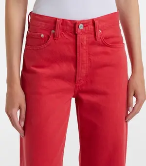 AGOLDE Arc Wide-leg Jeans - Red
