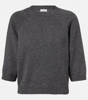 Brunello Cucinelli Grey Cashmere Jumper