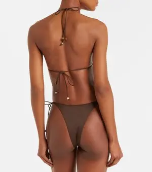 Jacquemus Triangle Bikini Top - Brown