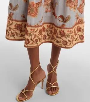 Zimmermann Aster Paisley Cotton Bustier Dress - Blue