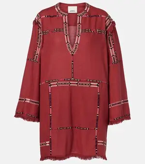 Isabel Marant Étoile Freya Embroidered Silk Tunic