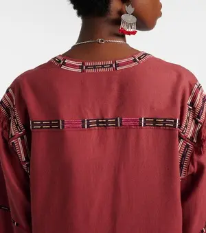 Isabel Marant Étoile Freya Embroidered Silk Tunic