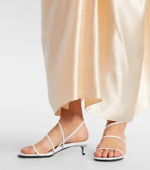 Khaite Loop 35 Leather Sandals - White