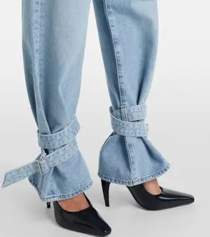 AGOLDE Cinched Hem Straight Jeans - Blue