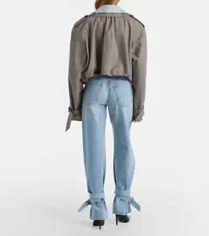 AGOLDE Cinched Hem Straight Jeans - Blue