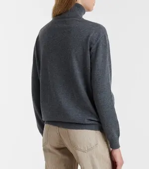 Brunello Cucinelli Cashmere Turtleneck Sweater - Grey