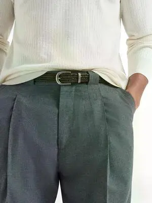 Brunello Cucinelli Chevron-effect Braided Belt
