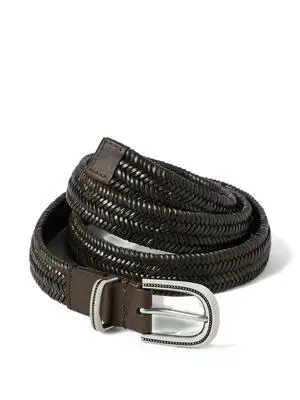 Brunello Cucinelli Chevron-effect Braided Belt