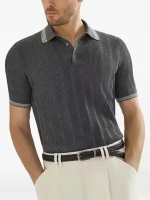 Brunello Cucinelli Cotton Knit Polo Shirt
