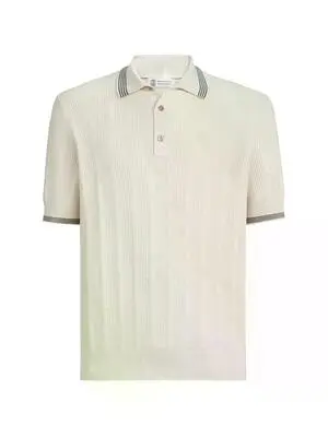 Brunello Cucinelli Cotton Textured Rib-knit Polo