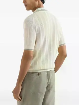 Brunello Cucinelli Cotton Textured Rib-knit Polo