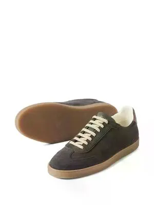 Brunello Cucinelli Suede Low Top Sneakers - Black
