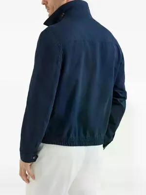 Brunello Cucinelli Water-resistant Microfiber Outerwear Jacket - Blue