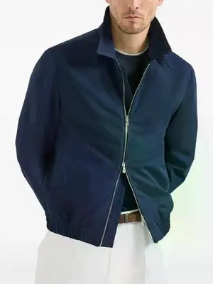 Brunello Cucinelli Water-resistant Microfiber Outerwear Jacket - Blue