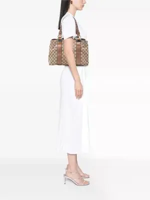 Gucci Gg Canvas Bamboo Libeccio Tote - Neutrals