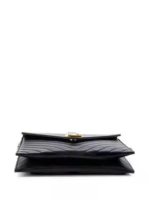 Saint Laurent Monogram Envelope Chain Bag Matelasse Chevron Leather Medium