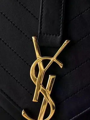 Saint Laurent Monogram Envelope Chain Bag Matelasse Chevron Leather Medium