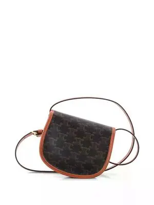 Celine Besace Flap Bag Triomphe Coated Canvas Mini