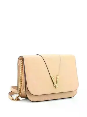 Versace Virtus Chain Flap Shoulder Bag
