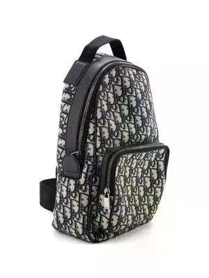 Dior Oblique Canvas Zip Around Sling Backpack