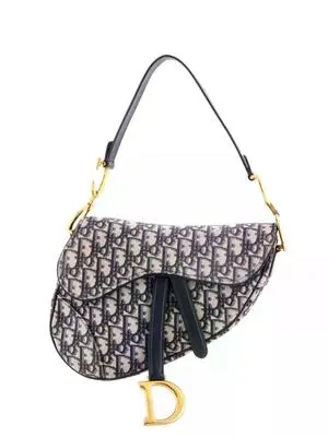 Dior Saddle Handbag Oblique Canvas Medium - Blue