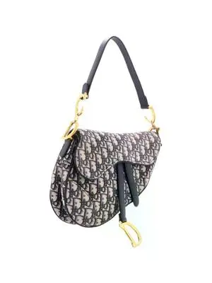 Dior Saddle Handbag Oblique Canvas Medium - Blue