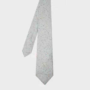 Paul Smith Floral Silk Tie - Blue