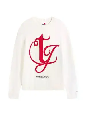 Tommy Hilfiger Logo Sweater - Neutrals