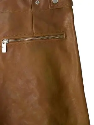 Burberry Pleat-detail Leather Trousers