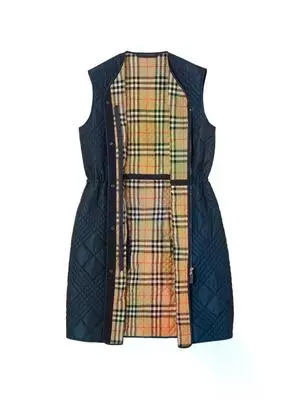 Burberry Micro Check-stitch Nylon Blend Gilet