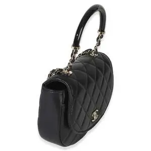 Chanel Quilted Lambskin Cc Half Moon Flap Bag