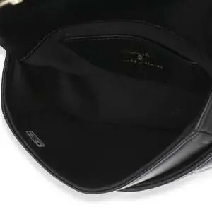 Chanel Quilted Lambskin Cc Half Moon Flap Bag