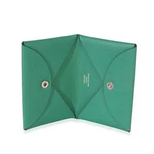 Hermès Vert Vertigo Epsom Calvi Card Holder - Green
