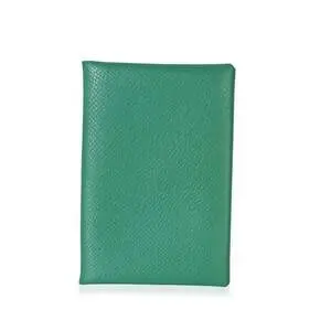 Hermès Vert Vertigo Epsom Calvi Card Holder Green