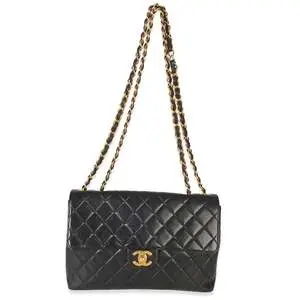 Chanel Vintage 24k Quilted Lambskin Jumbo Xl Maxi Flap Bag