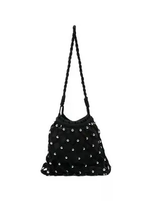Sandro Studded Net Effect Shoulder Bag