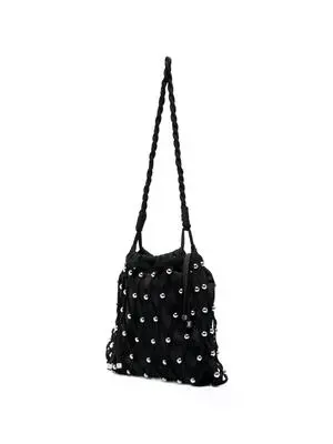 Sandro Studded Net Effect Shoulder Bag