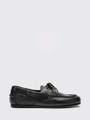 SEBAGO Owen Boat Loafers In Natural Grain Leather - Black