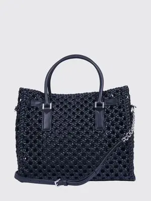 Michael Kors Woven Top Handle Bag - Black